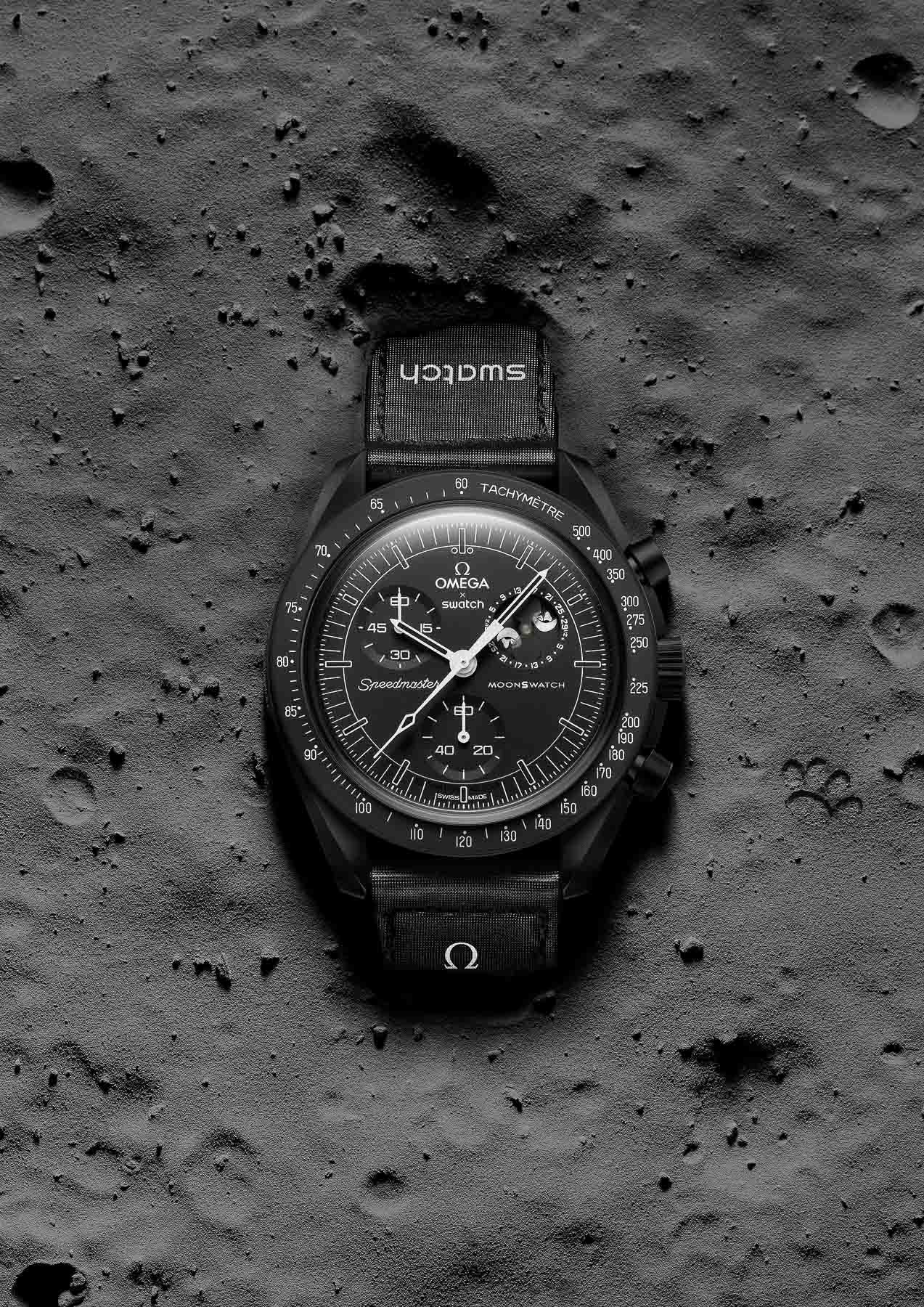 The Omega x Swatch ‘Mission To The Moonphase’ New Moon | Pinion-Sized ...